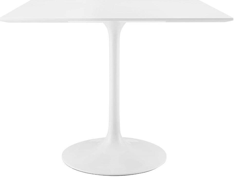 Lippa White 36 Inch Square Wood Top Dining Table by Modway | 1StopBedrooms