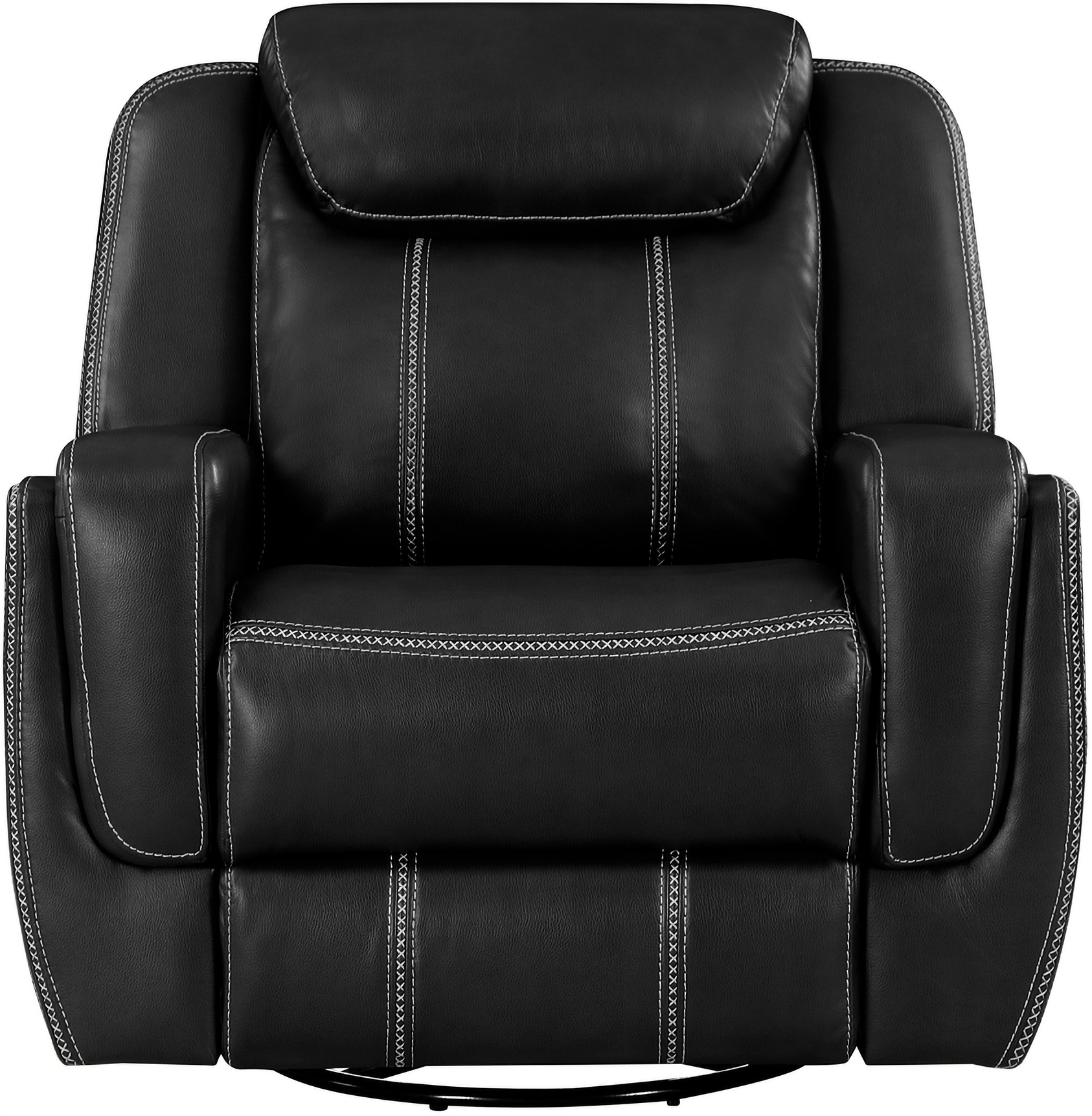 Littleton Swivel Glider Reclining Chair In Black by Homelegance ...