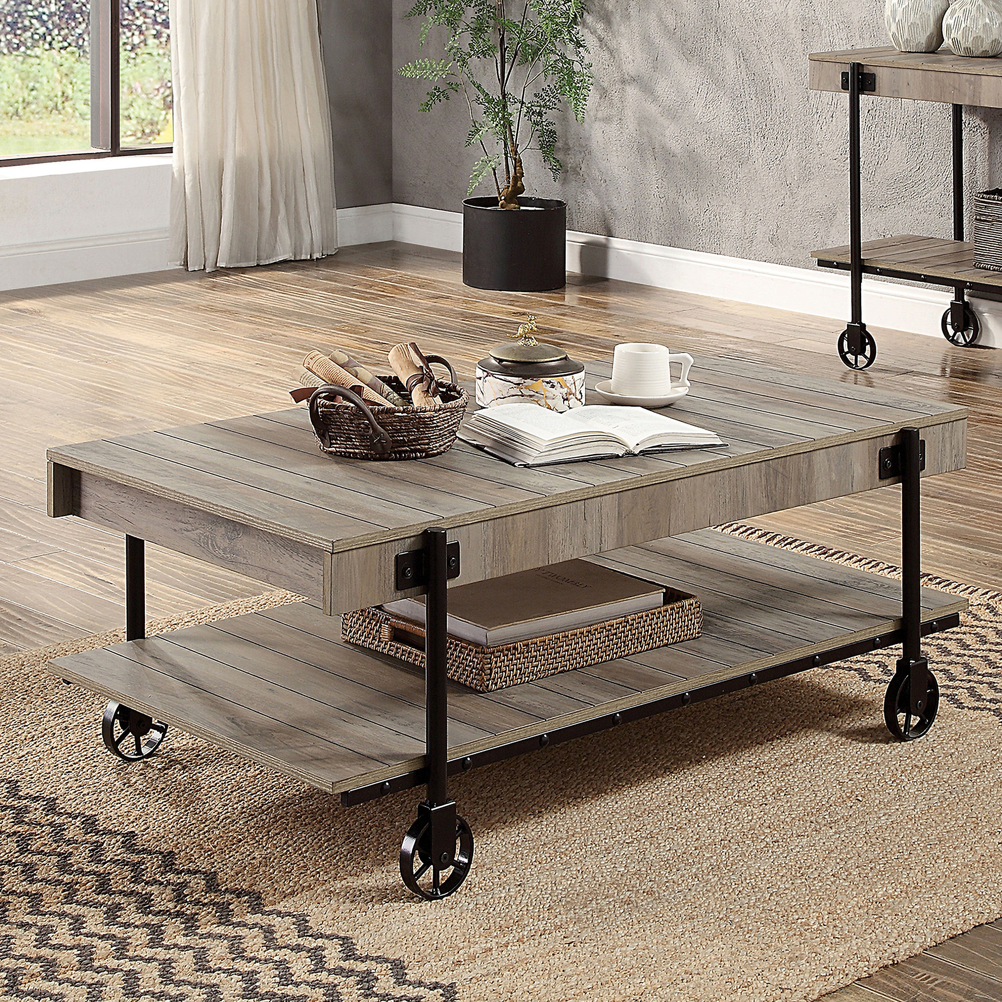 Lobb Coffee Table In Natural Tone by Furniture of America | 1StopBedrooms