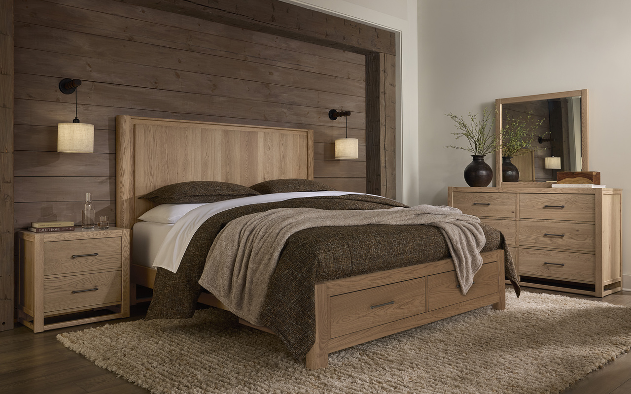 Lodge and Loft Radius Poster Bedroom Set with Footboard Storage In ...