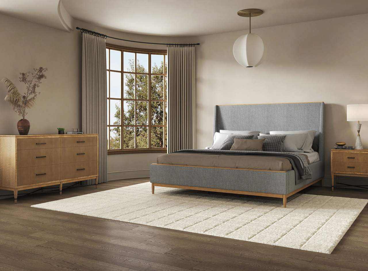Loft Upholstered Bedroom Set In Natural Maple by A.R.T. | 1StopBedrooms