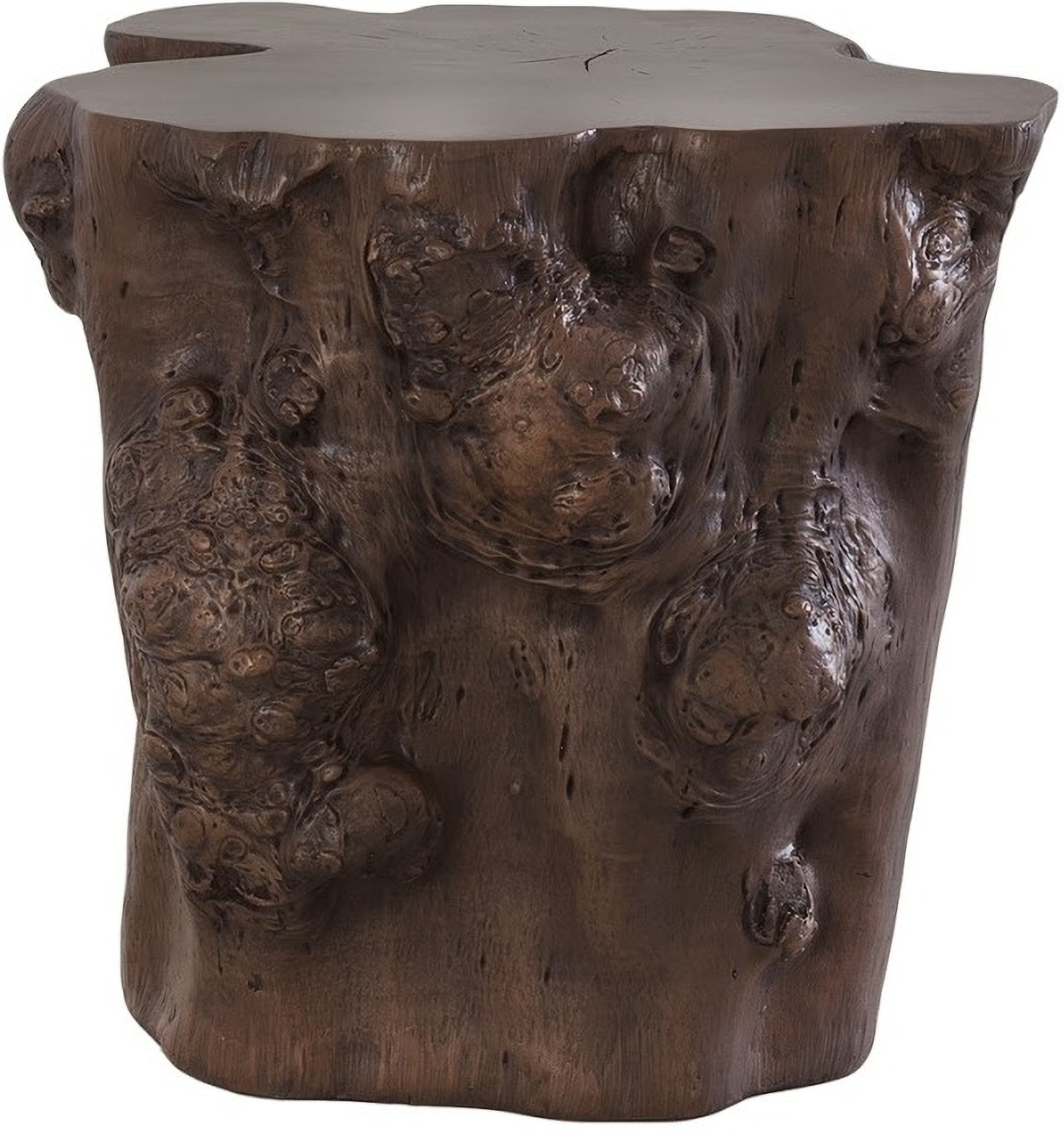 Log Side Table In Brown by Phillips Collection | 1StopBedrooms