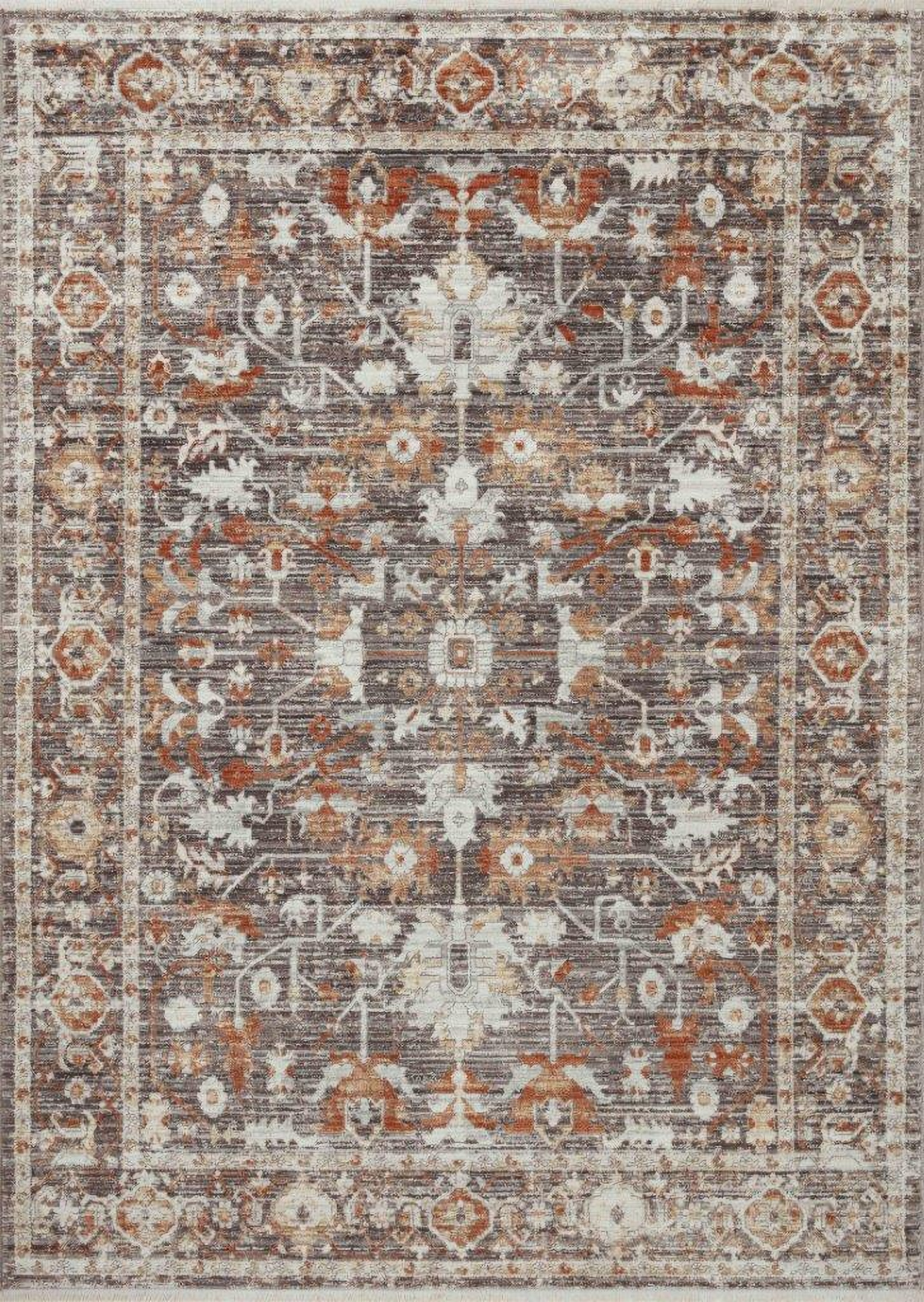 Loloi Bonney 1'6" x 1'6" Rug In Charcoal And Spice by Loloi Rugs ...