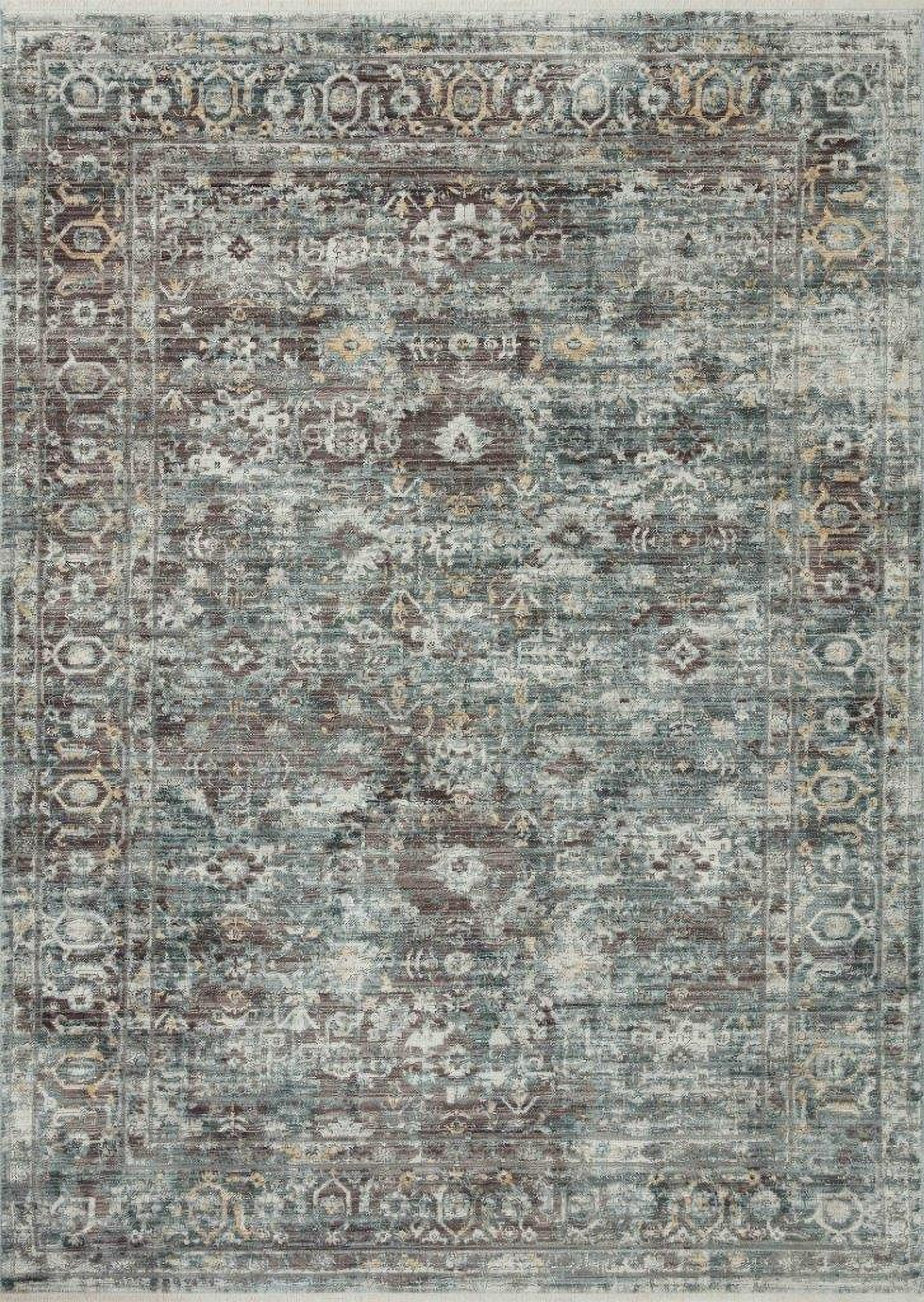 Loloi Bonney 2' x 3' Rug In Slate And Teal by Loloi Rugs | 1StopBedrooms