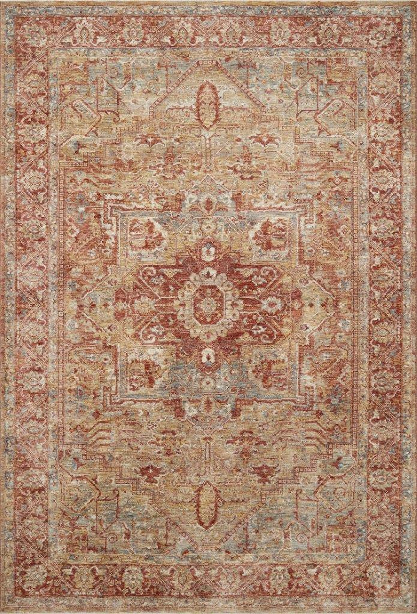 Loloi Gaia Rug In Gold And Brick GAIAGAA-01GOBKB6F5 by Loloi Rugs ...