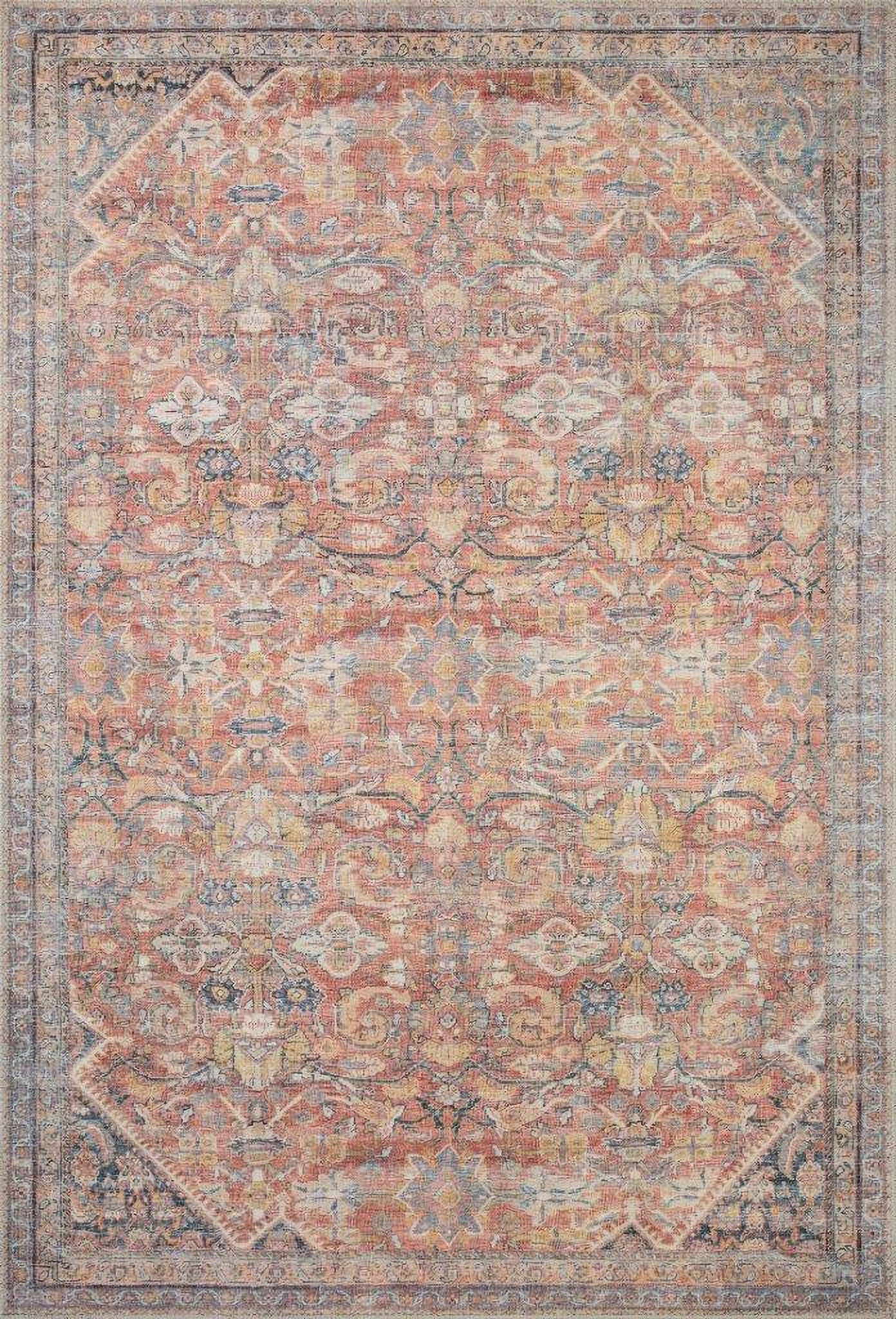 Loloi II Adrian Rust and Denim 18" x 18" Sample Rug by Loloi Rugs ...