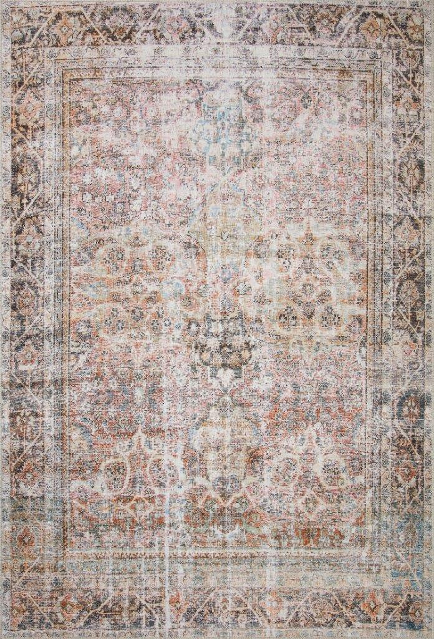 Loloi II Adrian Sunset and Charcoal 2'-6" x 9'-6" Runner Rug by Loloi ...