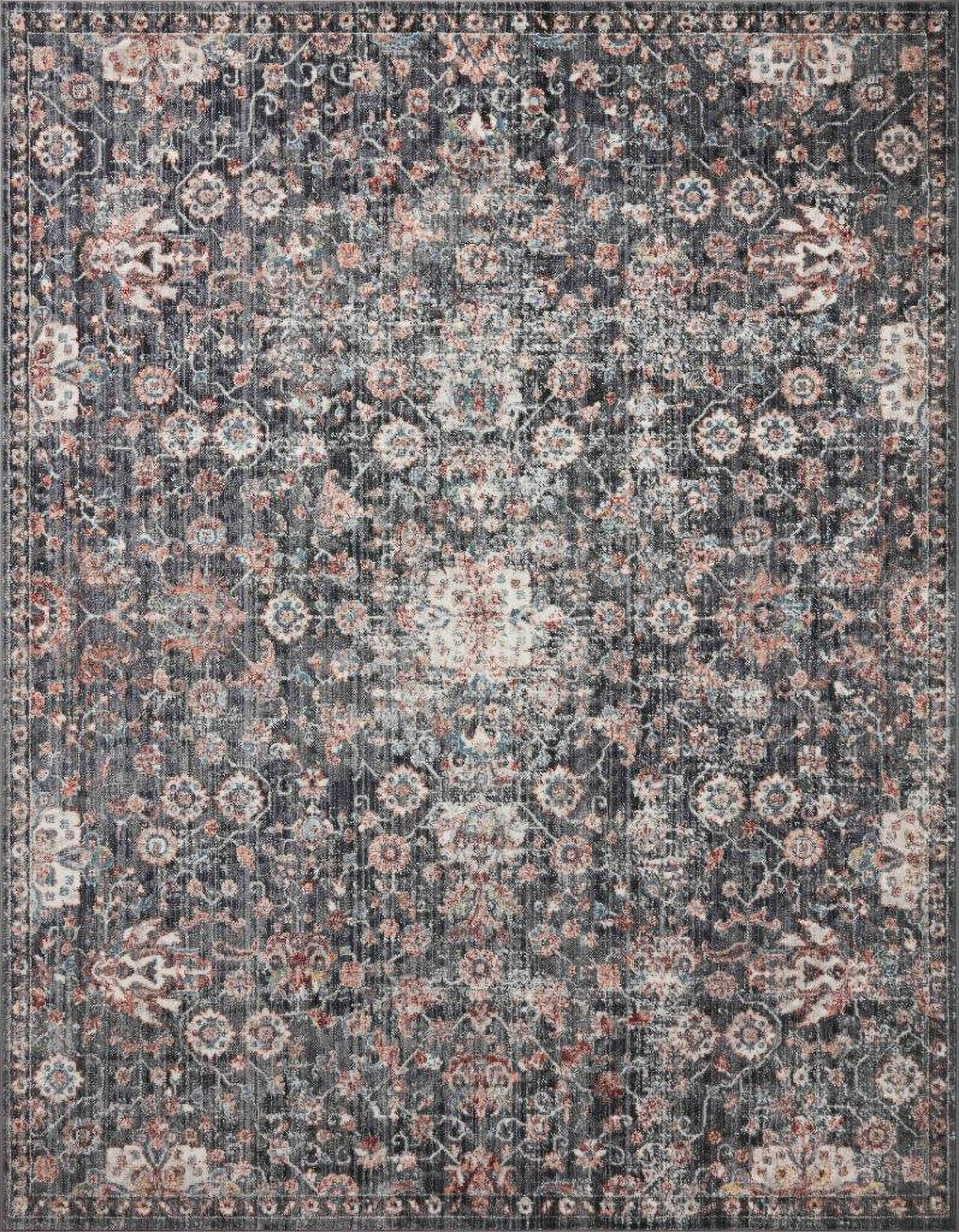 Loloi II Cassandra Charcoal and Rust 18" x 18" Sample Rug by Loloi Rugs ...