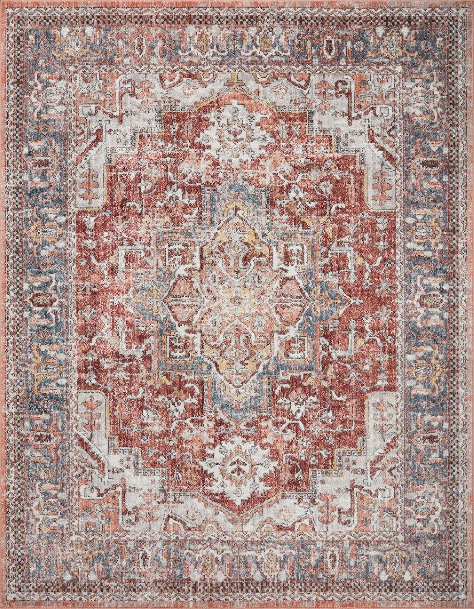 Loloi II Cassandra Rust and Multi 2'-6" x 4'-0" Accent Rug by Loloi ...