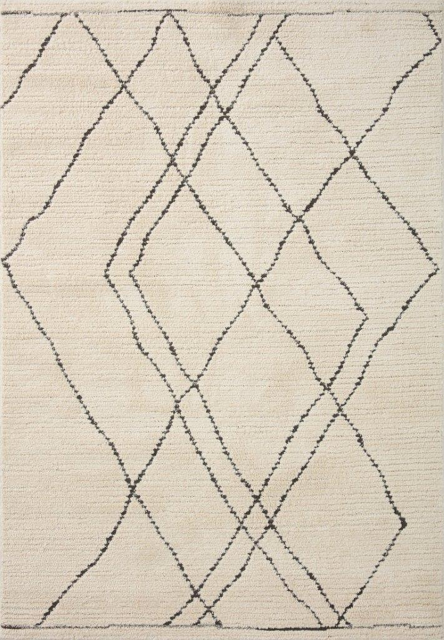 Loloi II Fabian Ivory and Charcoal 4'-0" x 6'-0" Accent Rug by Loloi ...