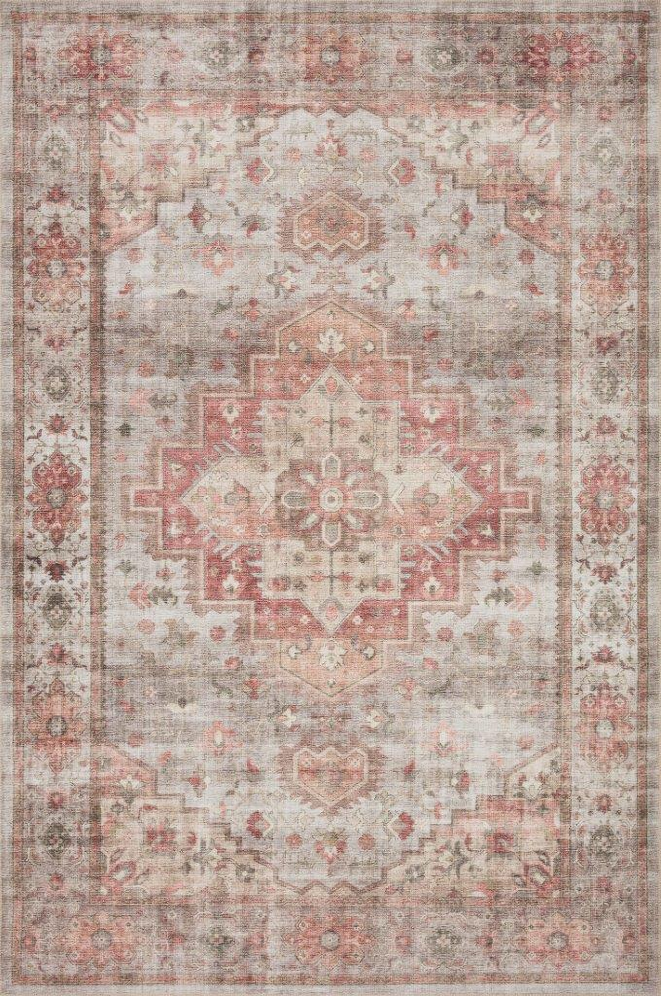 Loloi II Heidi Dove and Spice 3'-6" x 5'-6" Accent Rug by Loloi Rugs ...