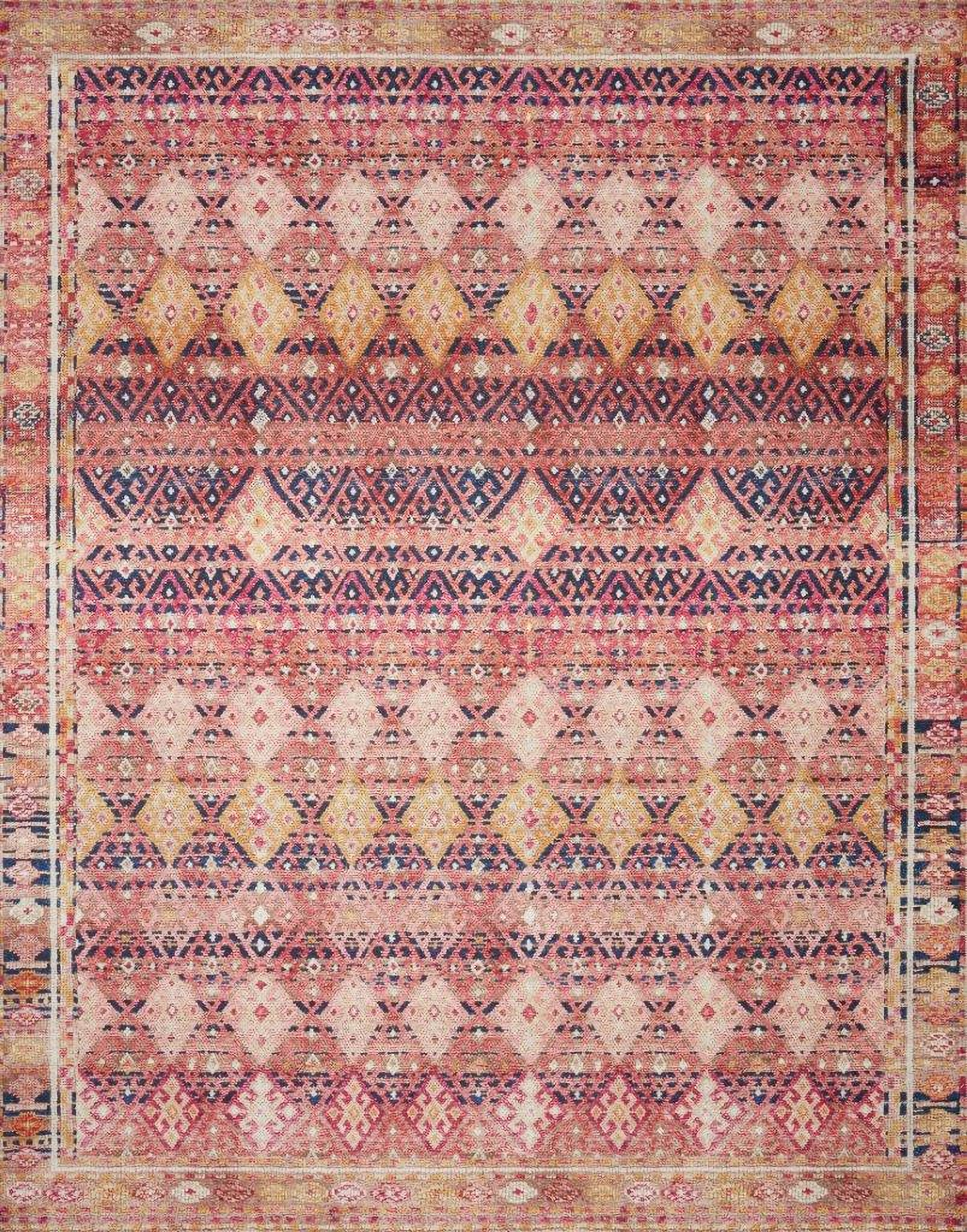 Loloi II Layla Magenta and Multi 18" x 18" Sample Rug by Loloi Rugs ...