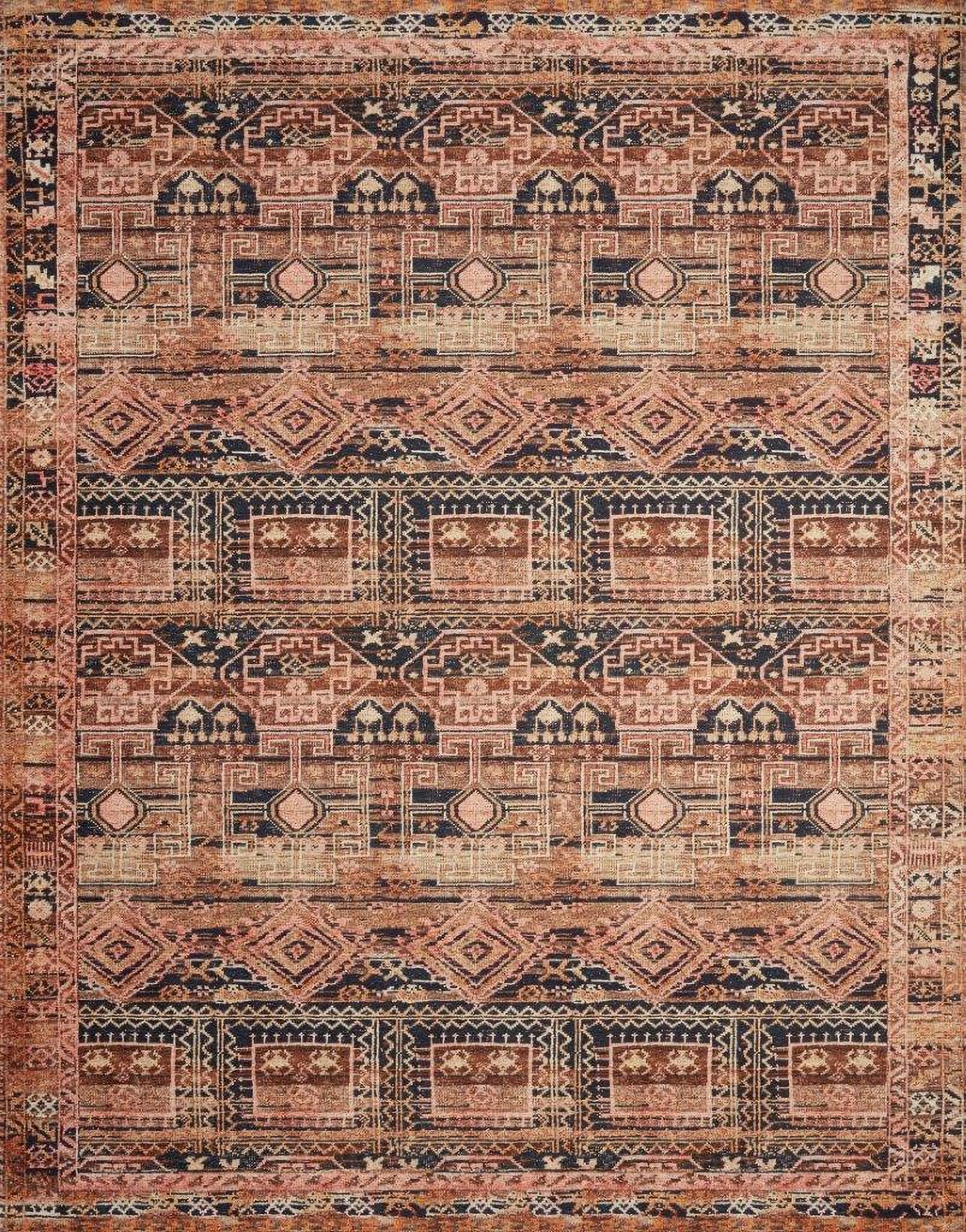 Loloi II Layla Mocha and Blush 2'-3" x 3'-9" Accent Rug by Loloi Rugs ...