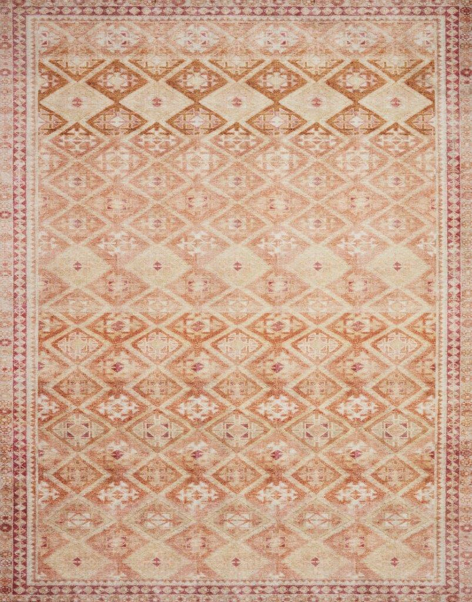 Loloi II Layla Natural and Spice 5'-0" x 7'-6" Area Rug by Loloi Rugs ...