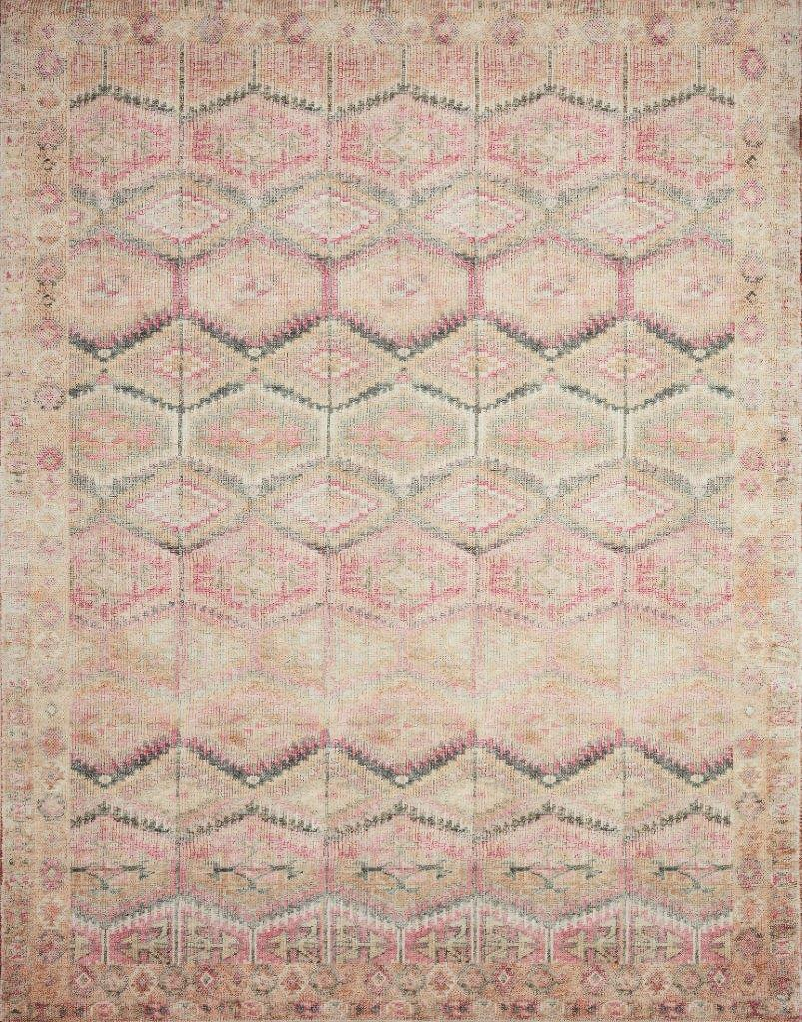 Loloi II Layla Pink and Lagoon 2'-6" x 9'-6" Runner Rug by Loloi Rugs ...