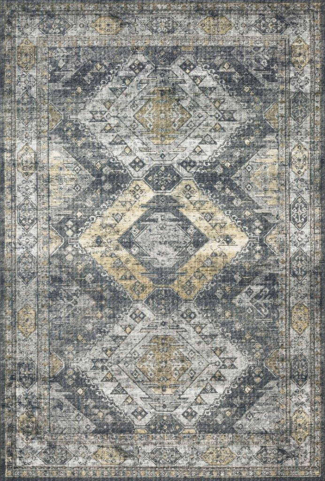 Loloi II Skye Graphite and Silver 8' x 8' Round Area Rug by Loloi Rugs ...