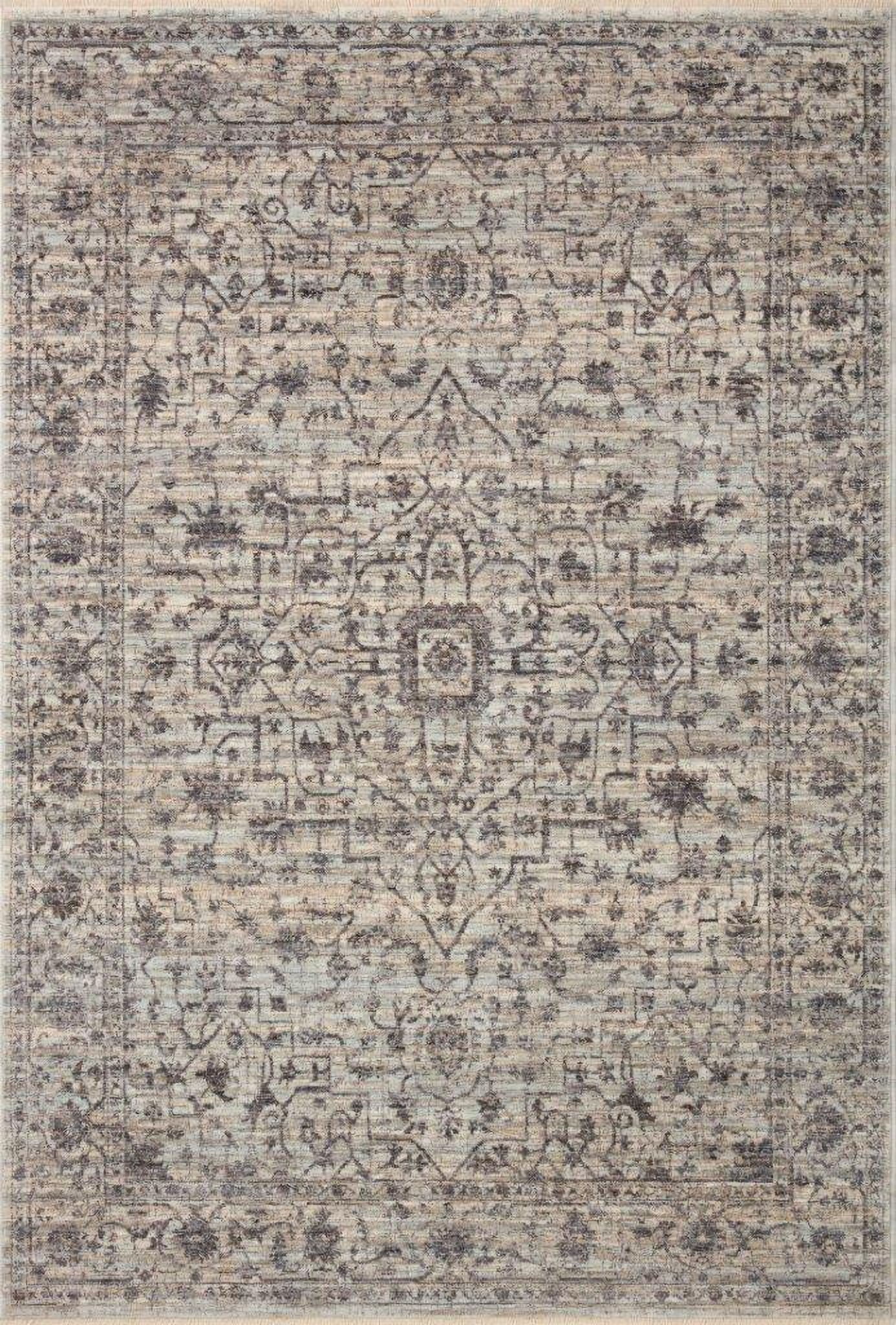 Loloi II Sorrento Mist and Charcoal 5'-3" x 7'-6" Area Rug by Loloi ...