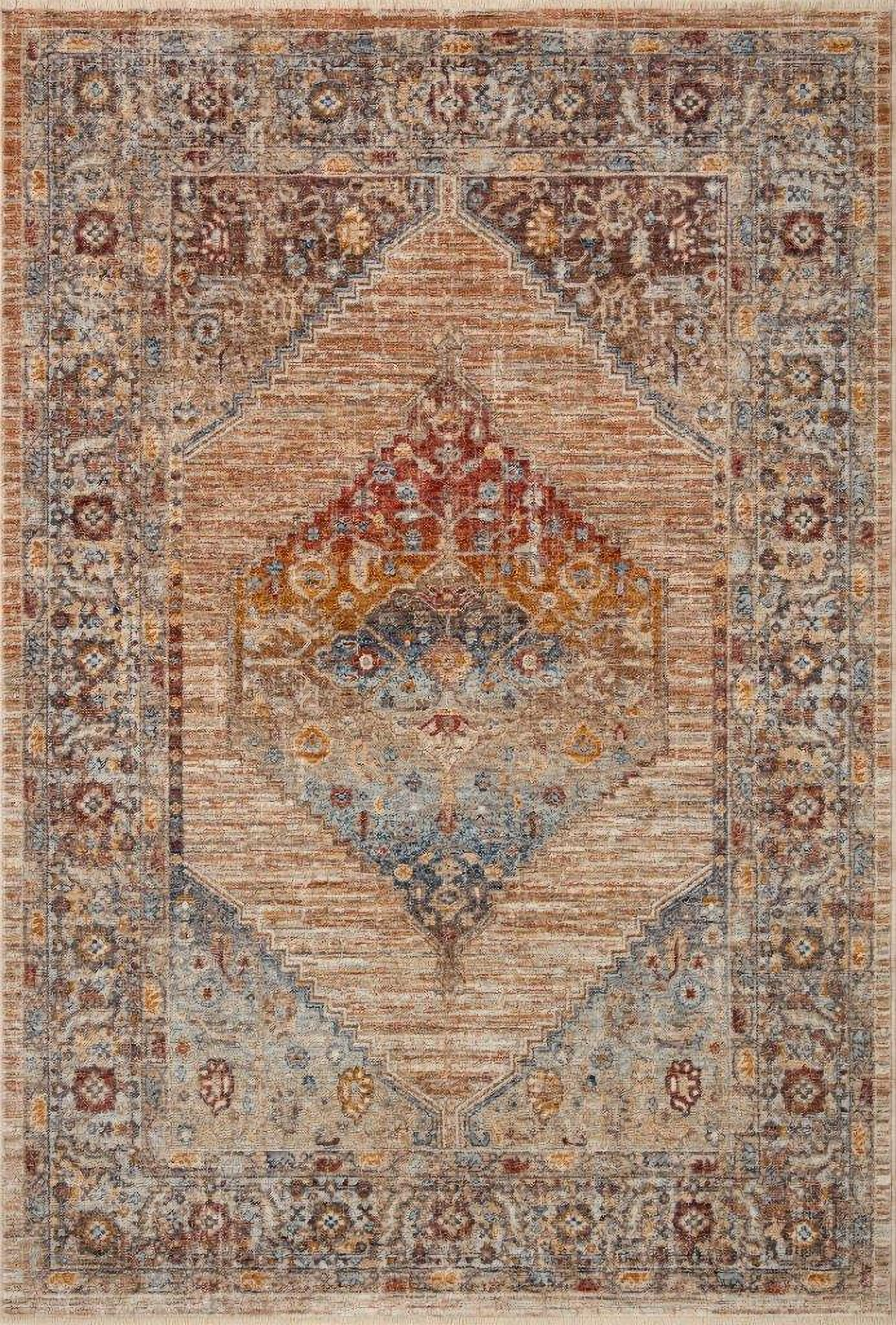 Loloi II Sorrento Multi and Sunset 18" x 18" Sample Rug by Loloi Rugs ...