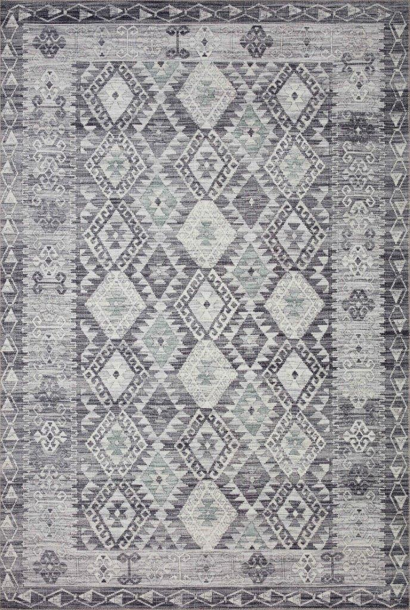 Loloi II Zion Charcoal and Slate 8'-6" x 11'-6" Area Rug by Loloi Rugs ...