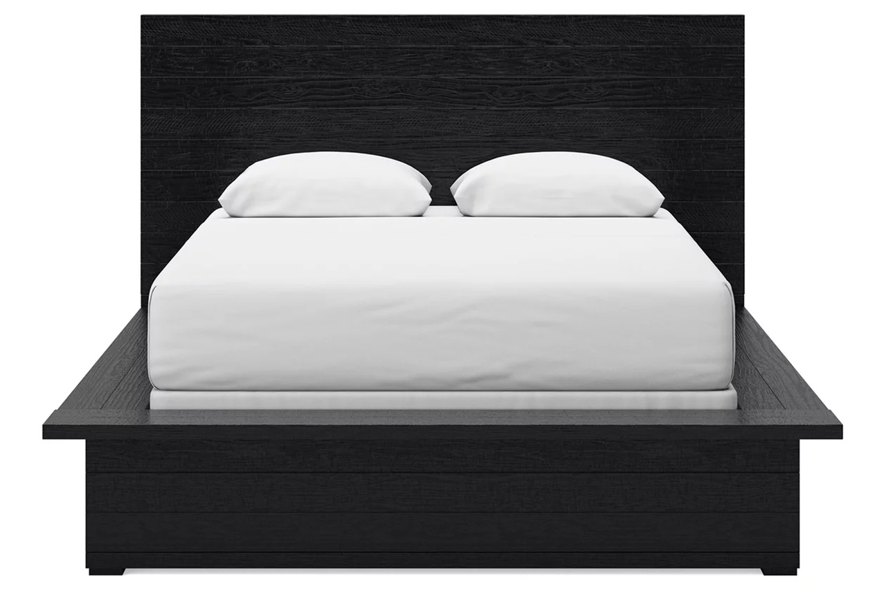 Londer Queen Panel Bed In Black by Ashley Furniture | 1StopBedrooms
