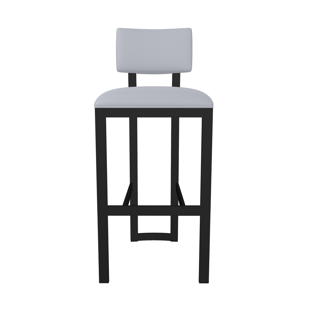 London 26 Inch Counter Height Stool In Sable Onyx and Charcoal Gray by ...