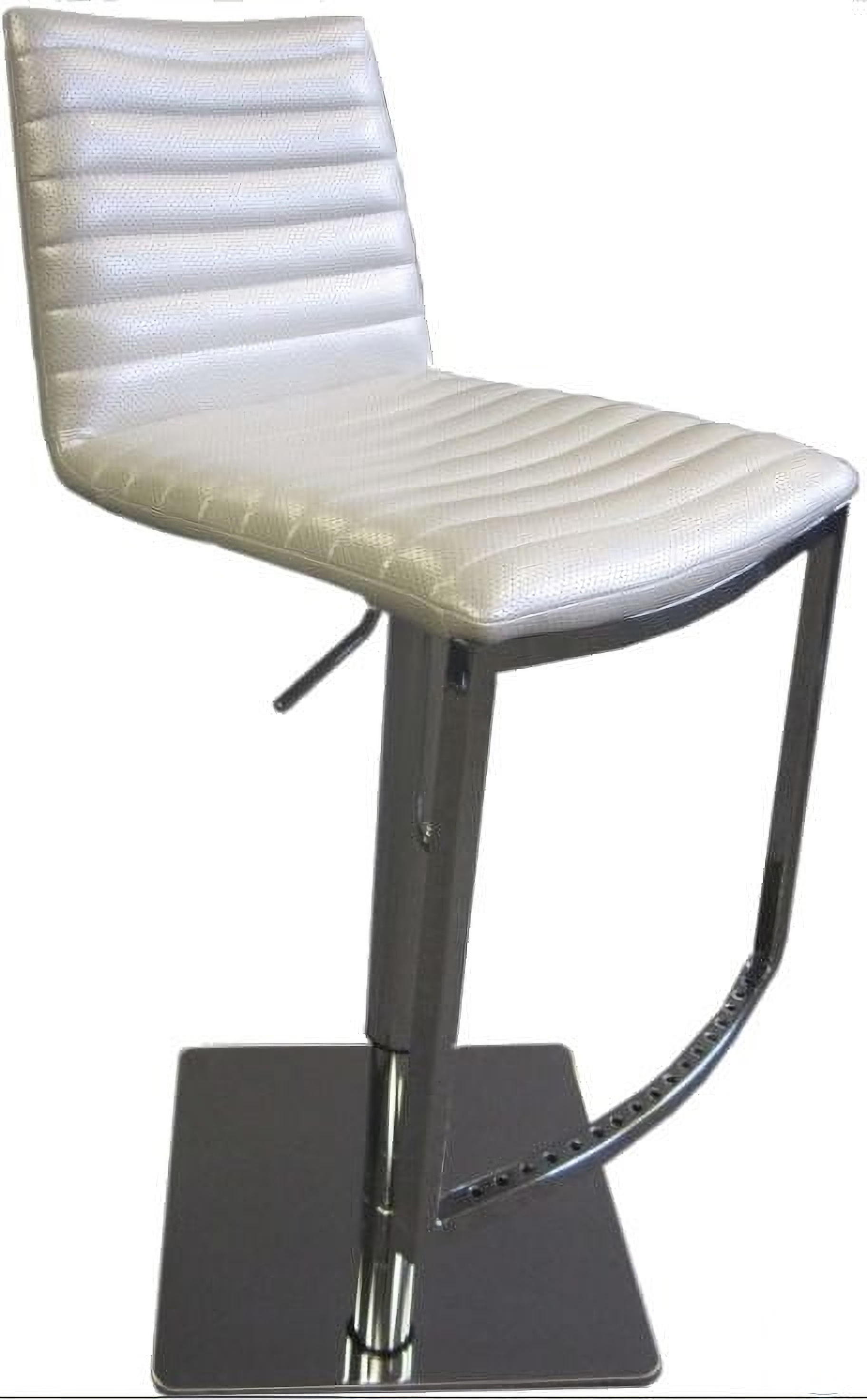 London White Adjustable Bar Stool by Bellini Modern Living | 1StopBedrooms