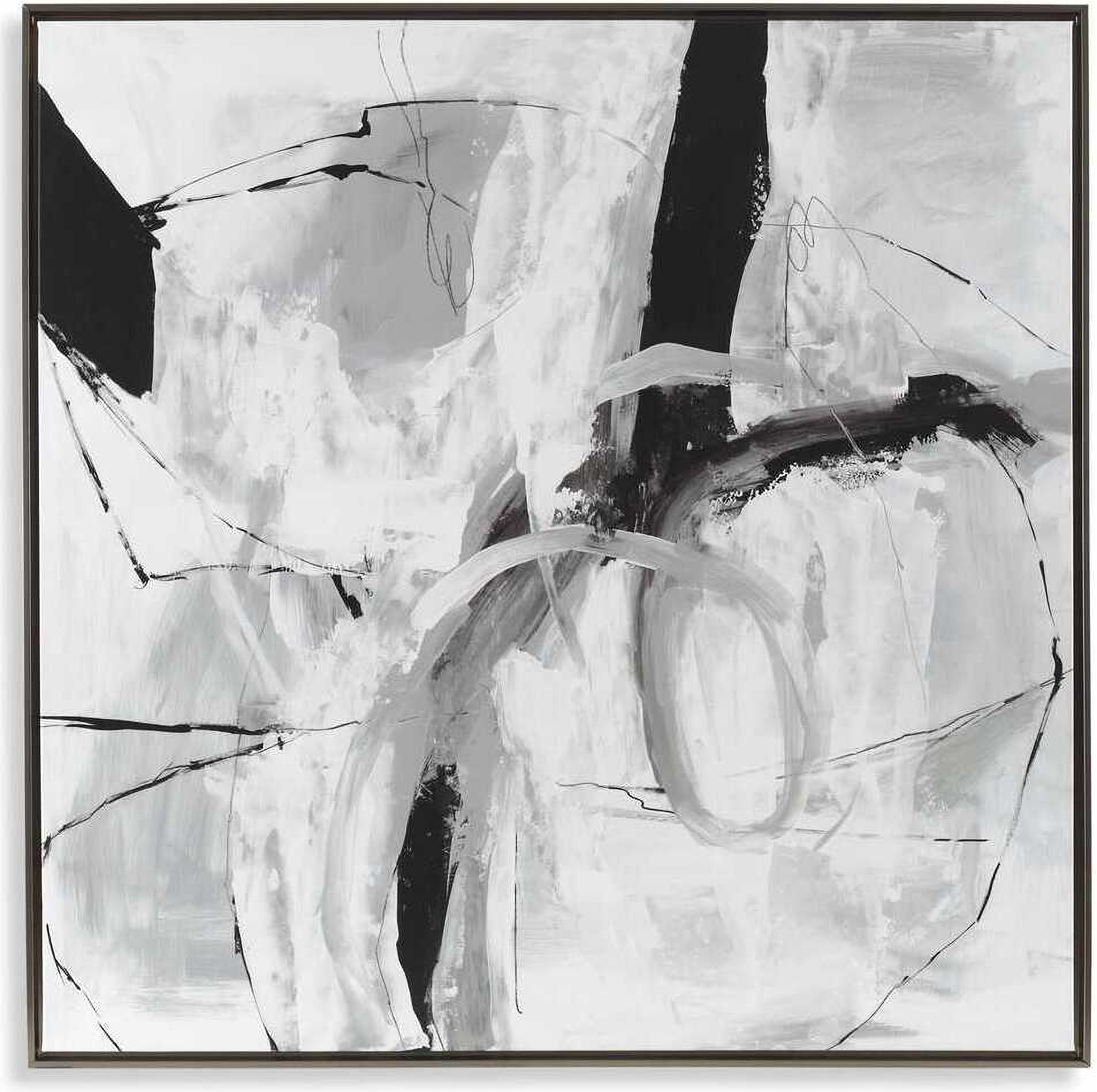 Looping Eternity Framed Abstract Art In Brown and Gray by Uttermost ...