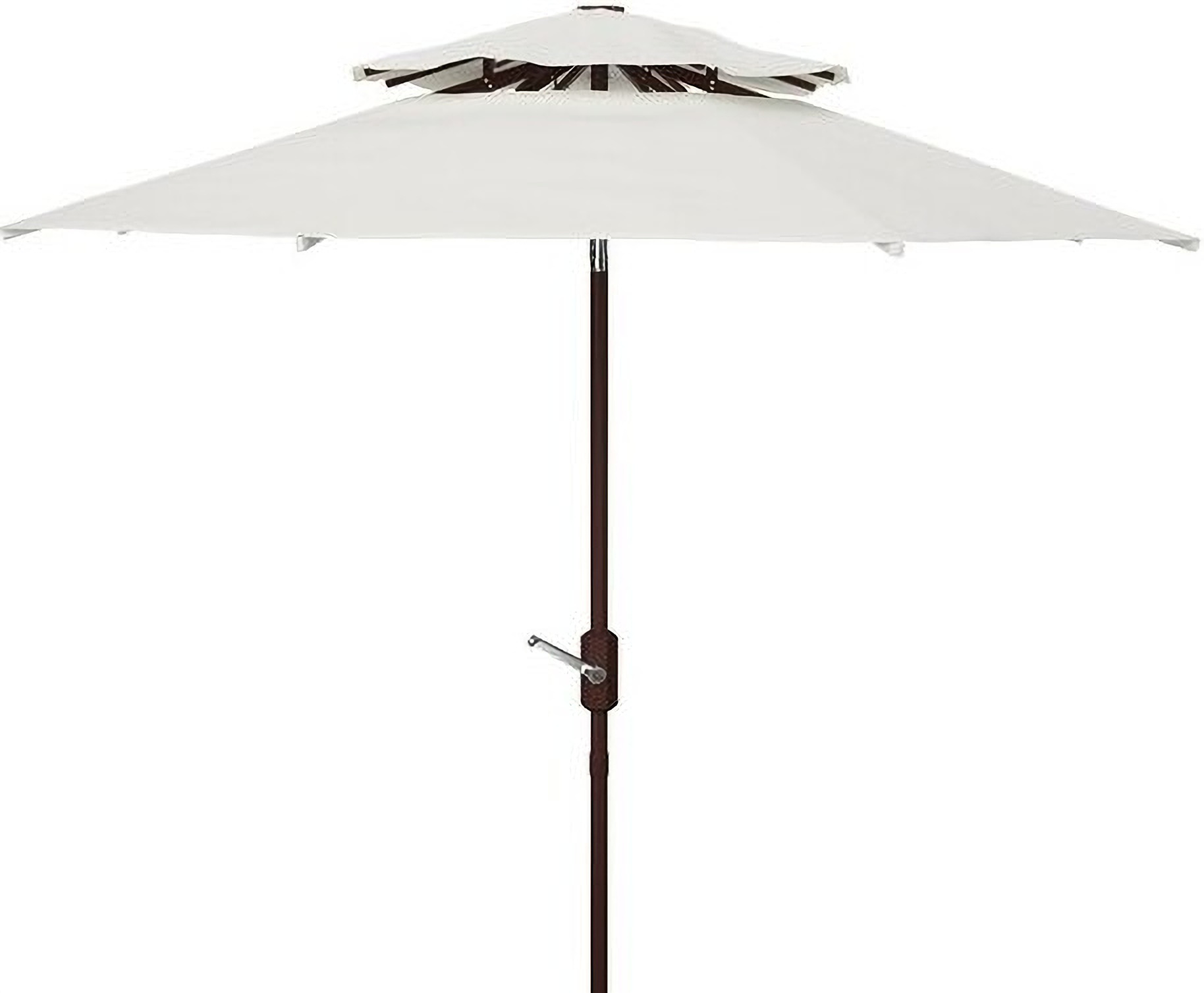 Lorenia 9Ft Double Top Umbrell in White by Safavieh | 1StopBedrooms