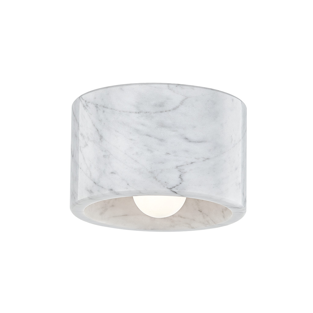 Loris Flush Mount In Polished Nickel and White by Hudson Valley ...