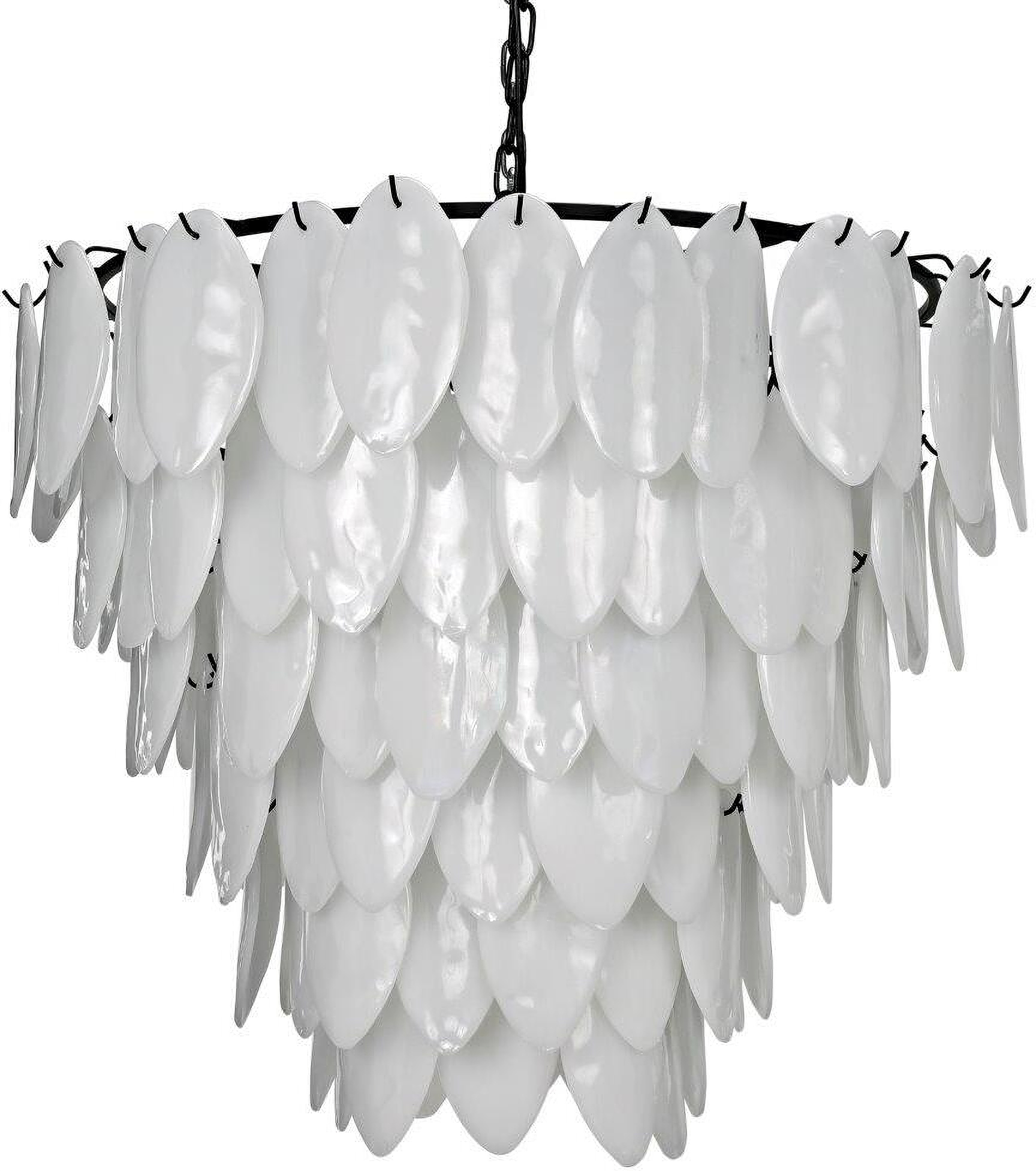 Lotus Extra Large Chandelier In Matte Black by Noir | 1StopBedrooms