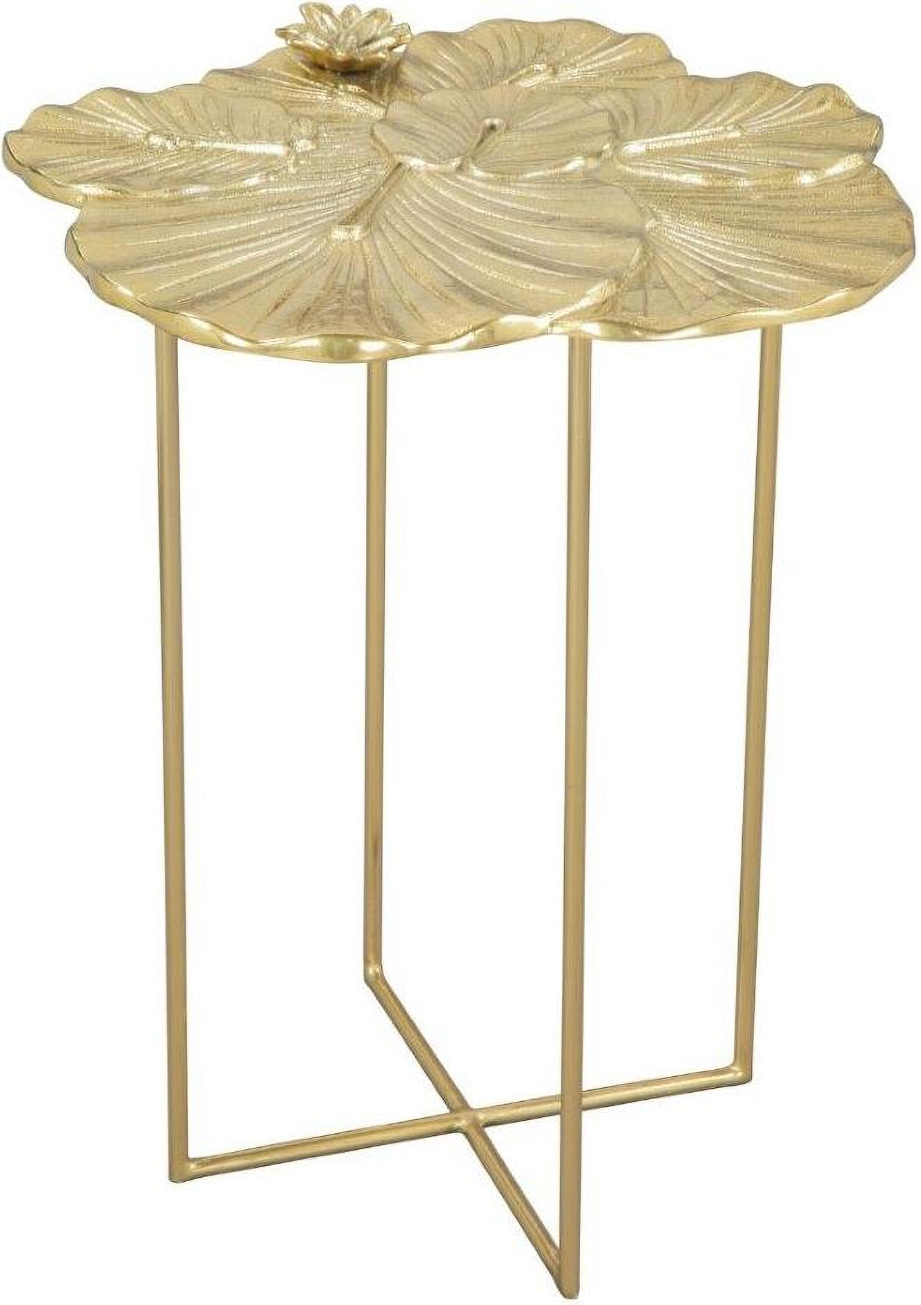 Lotus Side Table In Gold by Zuo Modern | 1StopBedrooms