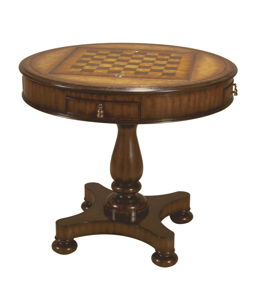 Lowry Game Table In Brown by Maitland-Smith | 1StopBedrooms