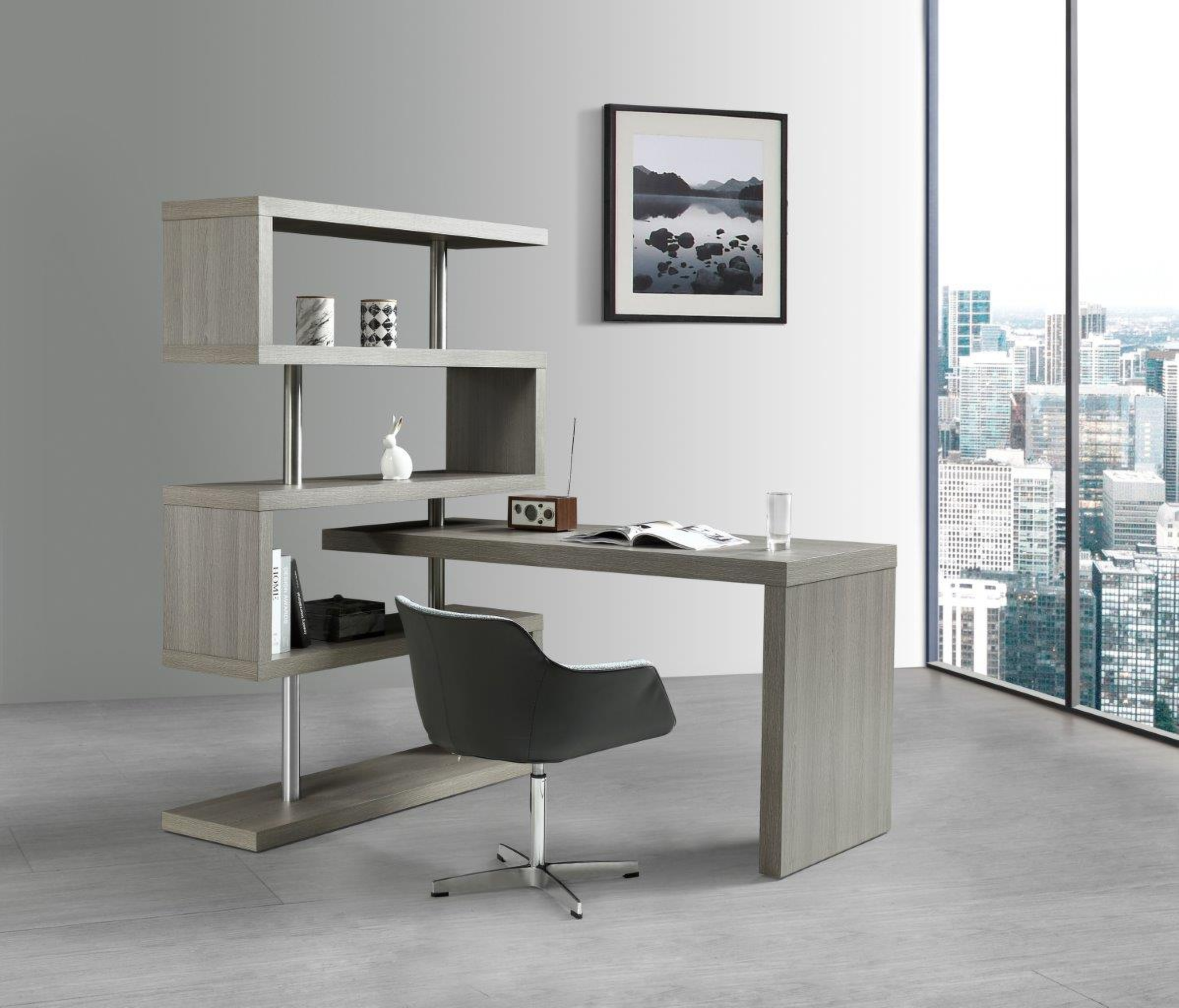 LP KD002 Office Desk in Grey by J&M | 1StopBedrooms