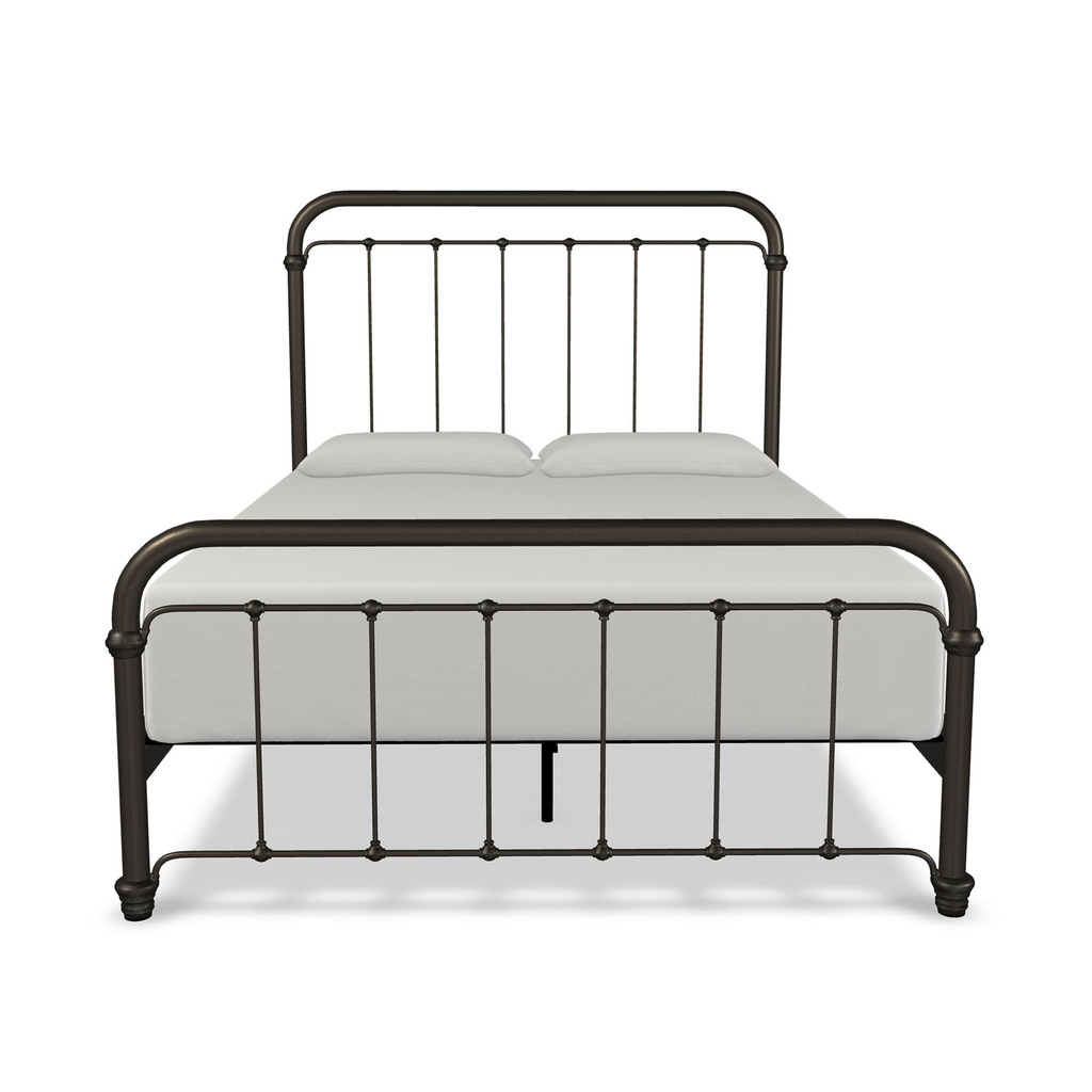 Lucia California King Complete Bed with Metal Profile and Platform Wood ...