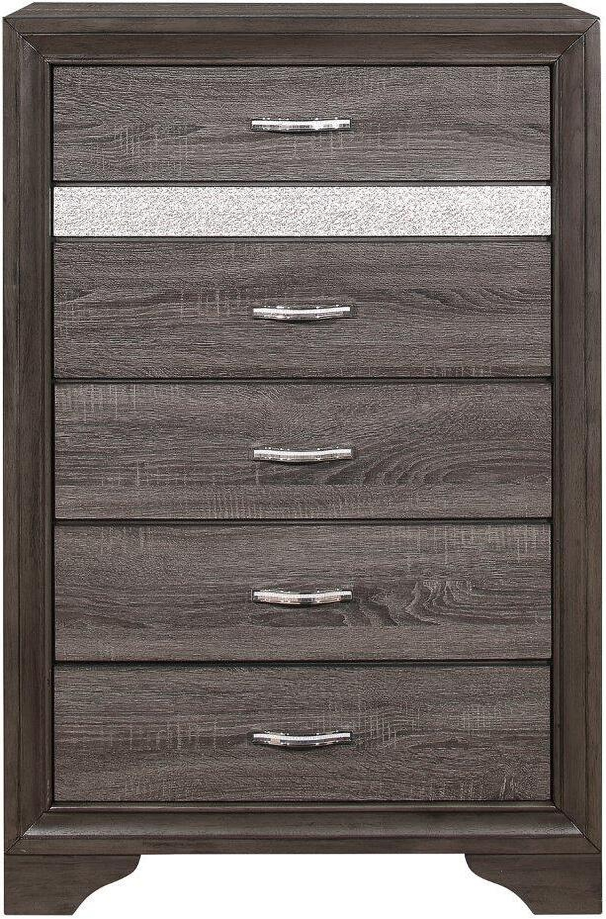Luster Gray And Silver Glitter Chest by Homelegance | 1StopBedrooms