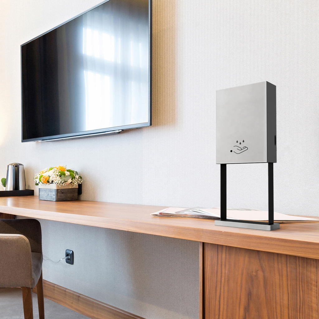 Luxe Tabletop 21 Inch Touchless Hand Sanitizer Dispenser In Satin ...