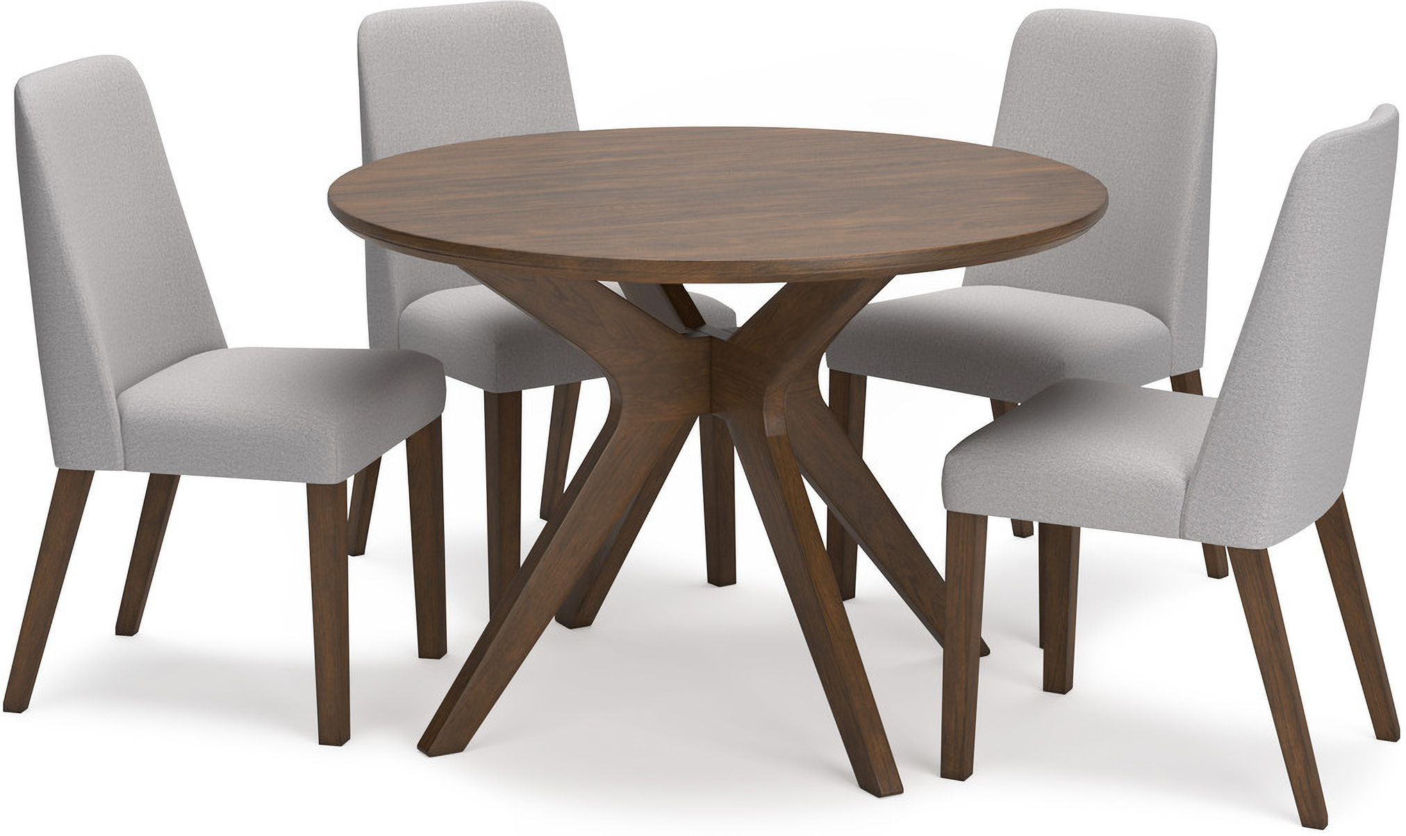 Lyncott Round Dining Room Set With Light Gray Chairs by Ashley ...