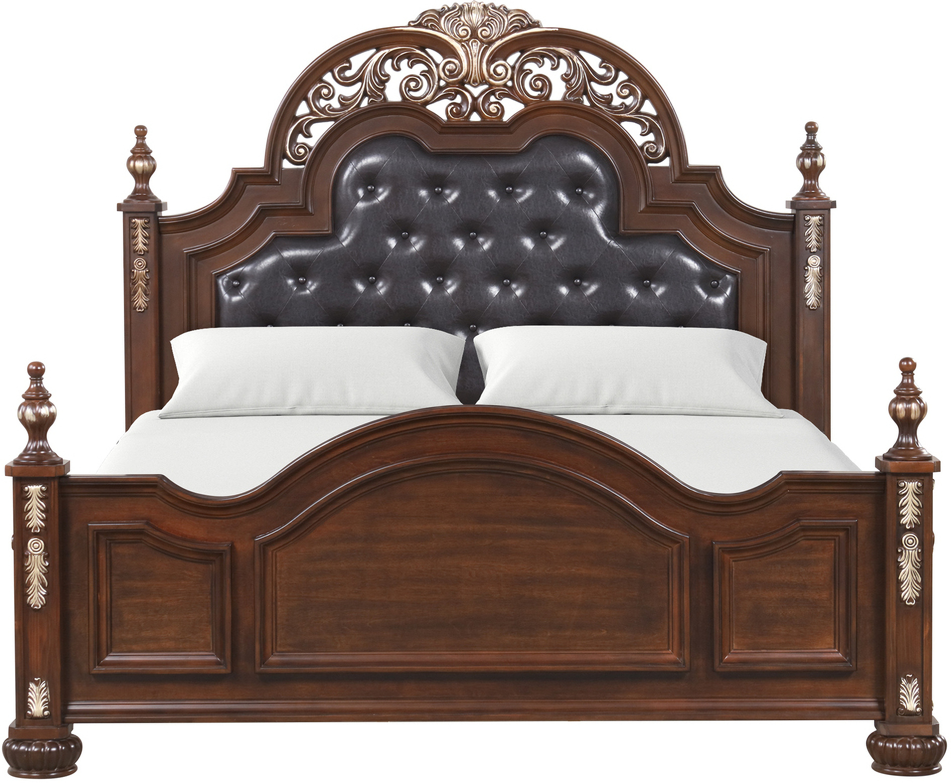 Lyon Queen Bed In Cherry by Glory | 1StopBedrooms