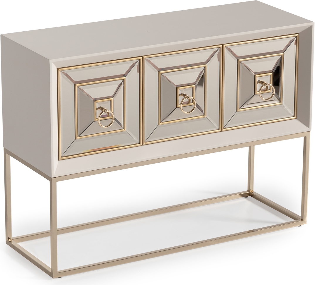 Madison Small Console In Glistening Gold by Michael Amini | 1StopBedrooms