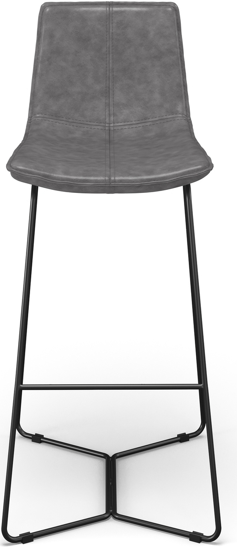 Madison Vegan Leather Bar Height Stools Set of 2 In Smoke by Aeon ...