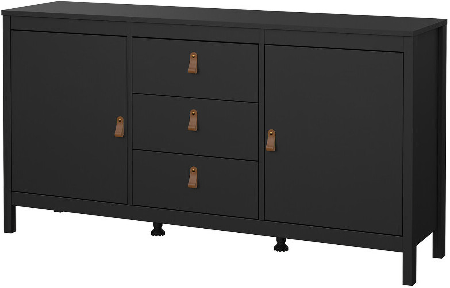 Madrid 2 Door Sideboard With 3 Drawers In Matte Black by Tvilum ...