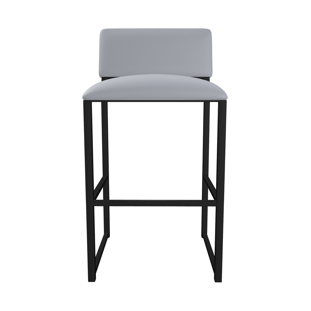 Madrid 26 Inch Counter Height Stool In Sable Onyx and Charcoal Gray by ...