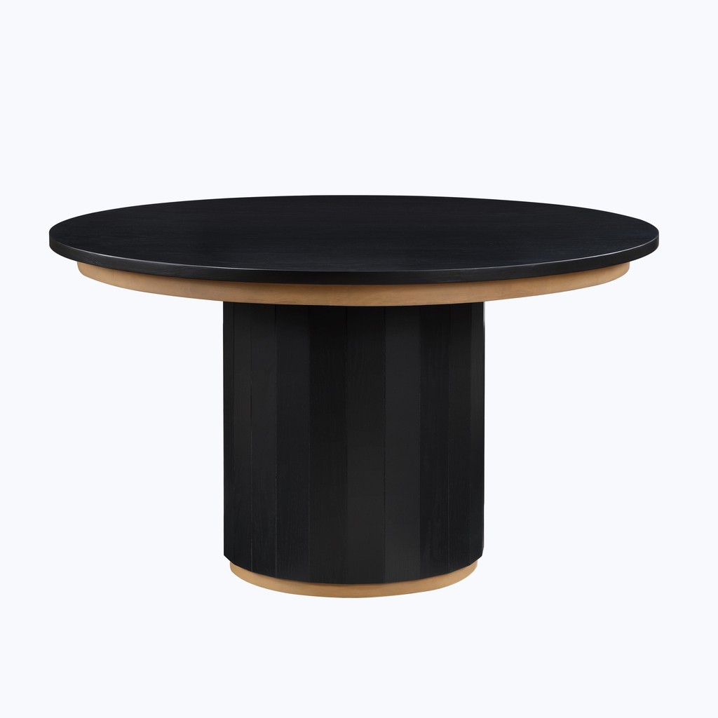 Magnolia 52 Inch Round Table In Black And Gold By Steve Silver Magnolia 52 Inch Round Table In Black And Gold By Steve Silver