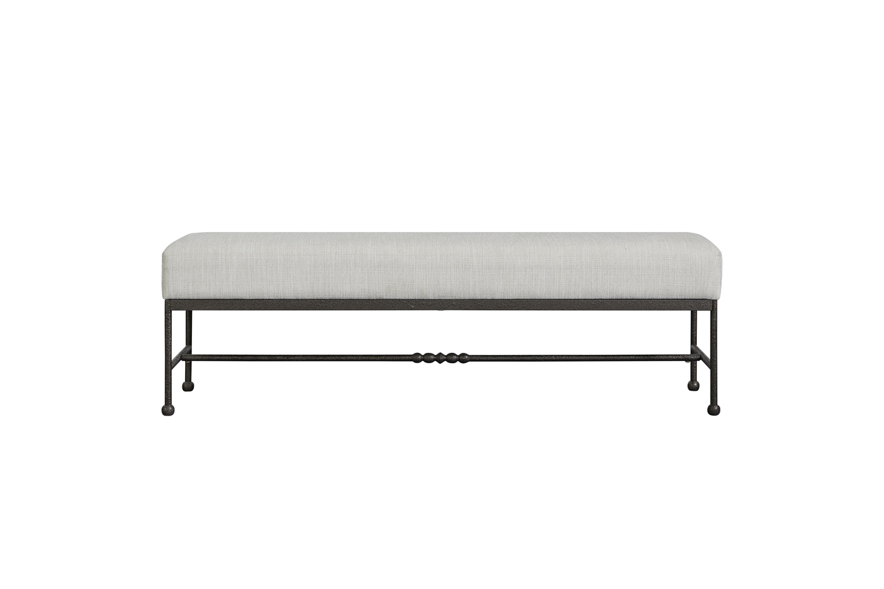 Magnolia Bench In Gray and Black by Bernell | 1StopBedrooms