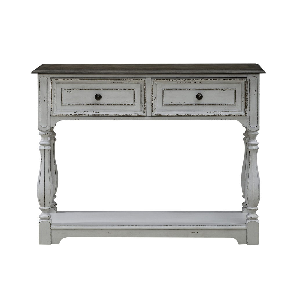 Magnolia Manor Hall Console In White by Liberty | 1StopBedrooms