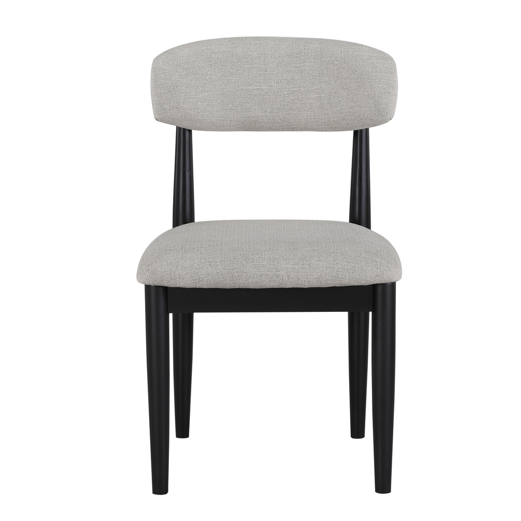 Magnolia Upholstered Side Chair Set of 2 In Gray and Black by Steve ...