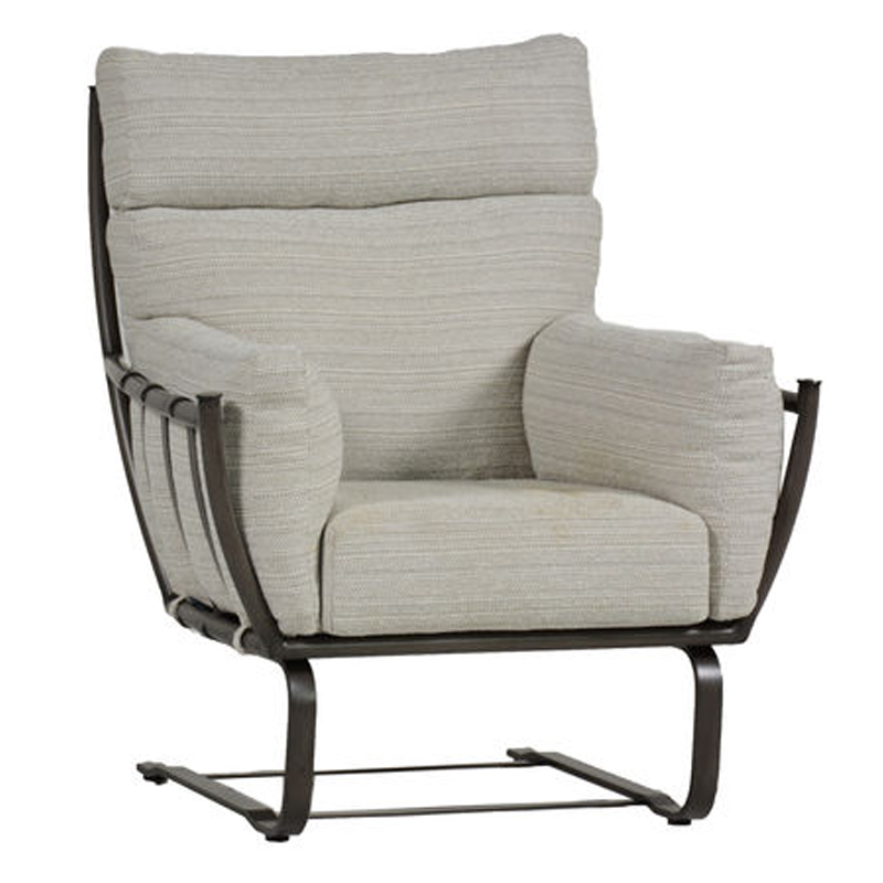 Majorca Aluminum Spring Lounge Chair In Cabana Stripe Fossil by Summer ...