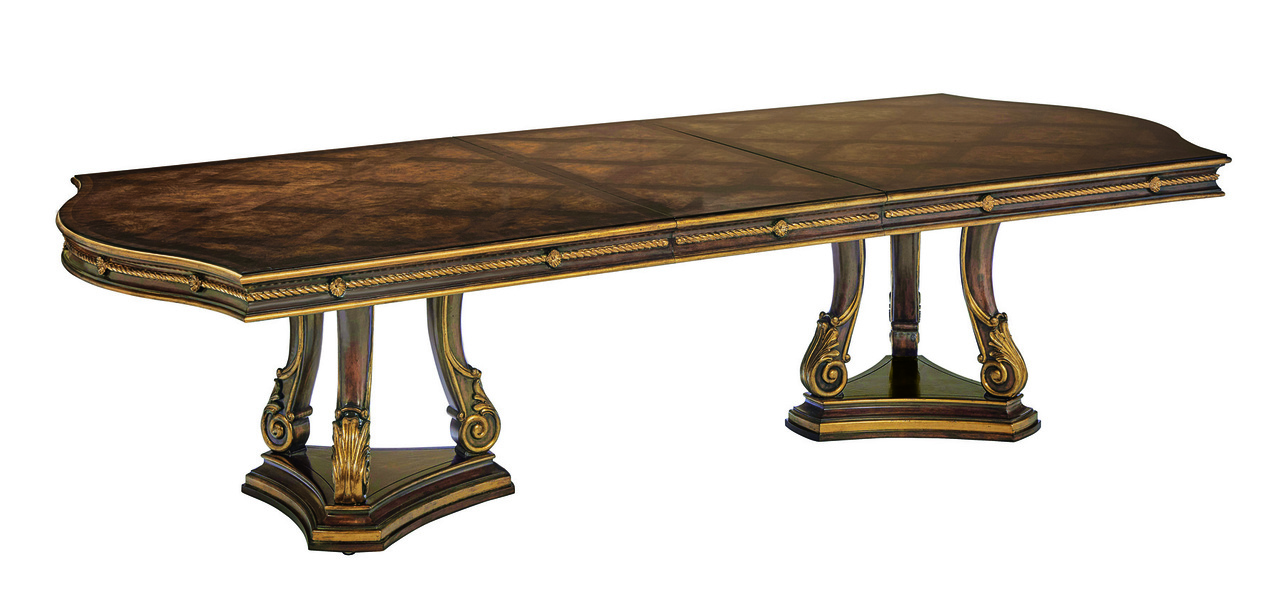 Majorca Dining Table In Briar and Venetian Gold by Maitland-Smith ...