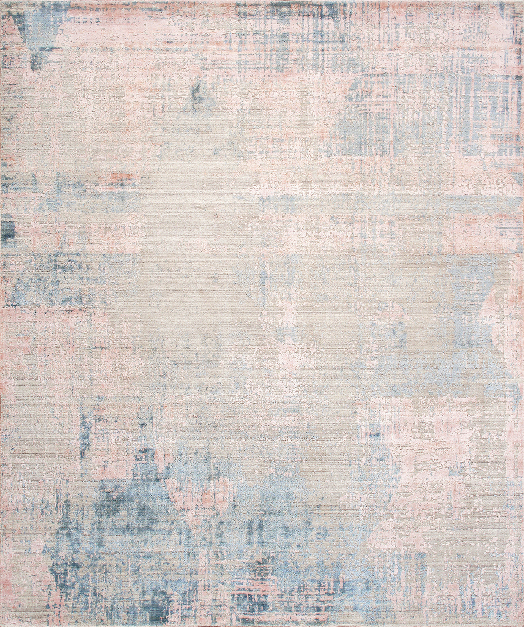 Malibu Collection Hand-Loomed Area Rug-10' x 14' In Grey and Pink by ...