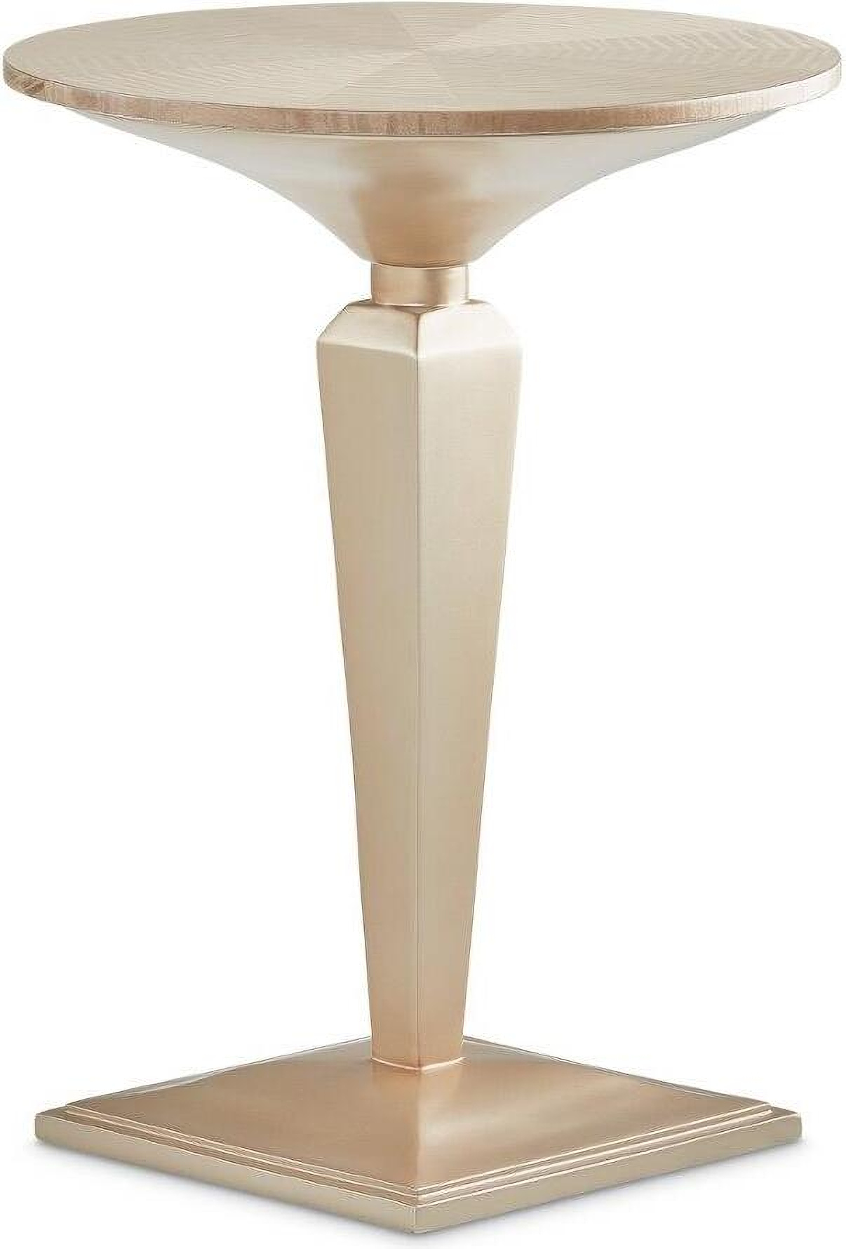 Malibu Crest Round Pedestal Tea Table In Chardonnay by Michael Amini ...